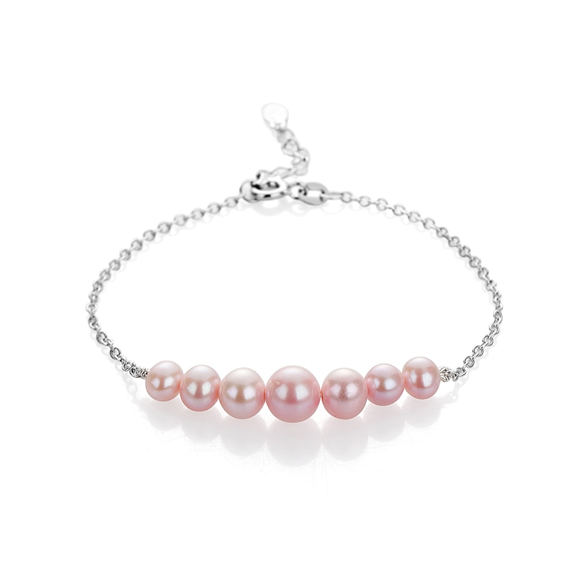 Bratara Swan Pearls D088BP, Perle roz, Argint - eMAG.ro