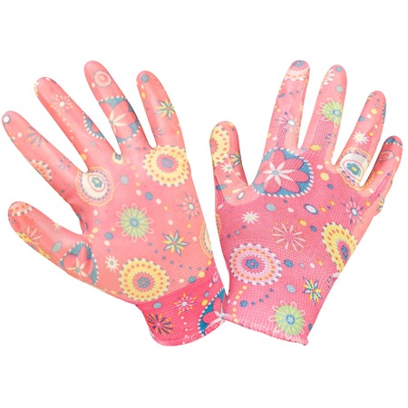 Manusi Gradina Motiv Floral Extra EvoTools, roz, marimea 8 - eMAG.ro