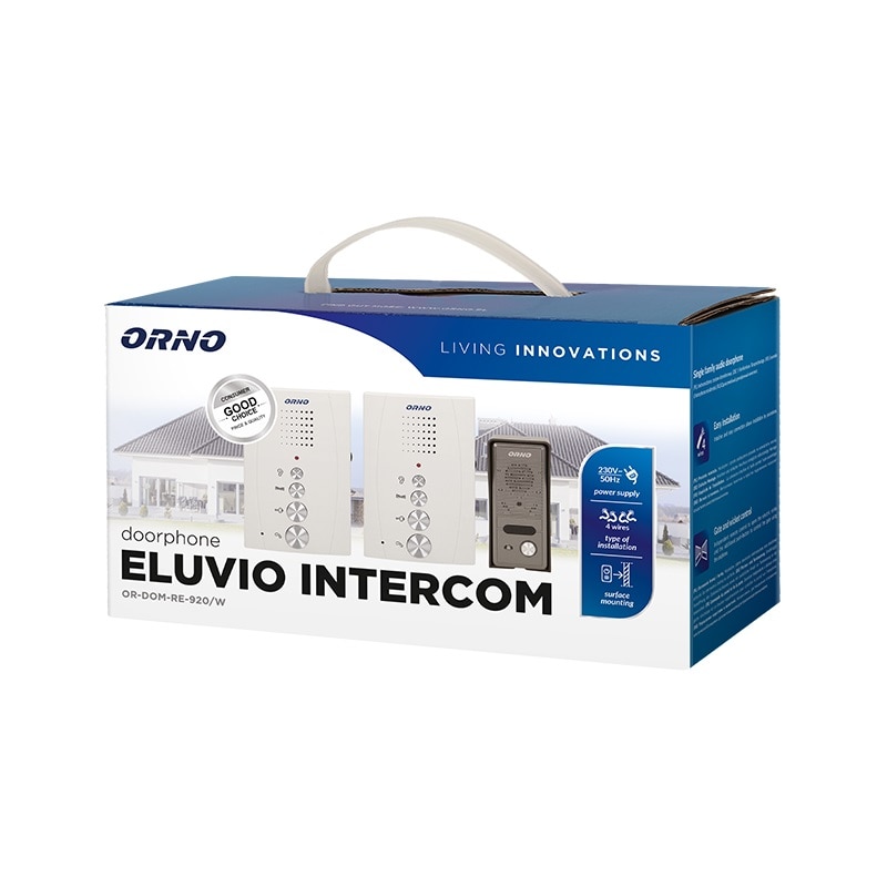Interfon pentru o familie ELUVIO INTERCOM ORNO OR-DOM-RE-920/W, control ...
