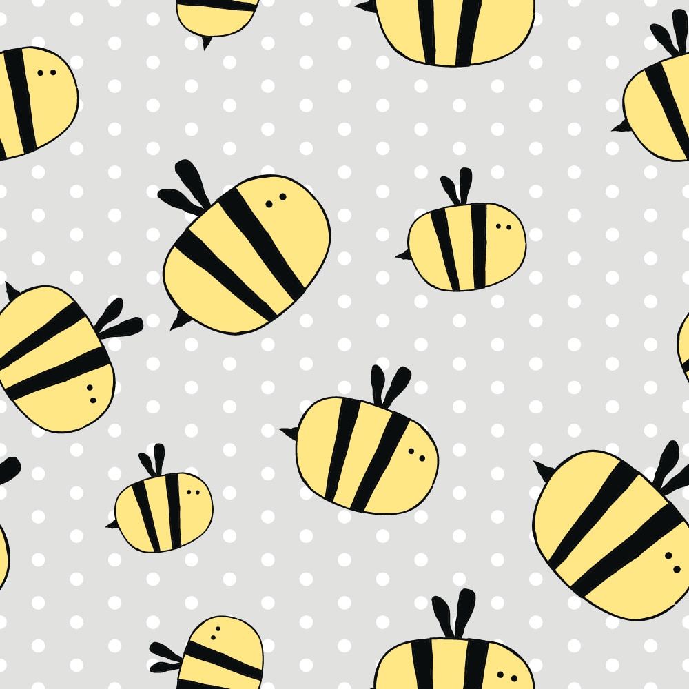 Autocolant Art Factory pentru mobilier, Albinute pe fundal buline ...