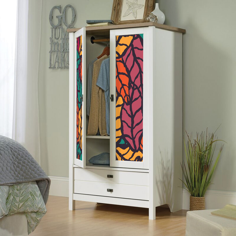 Autocolant Art Factory pentru mobilier, Model frunza peste frunza ...