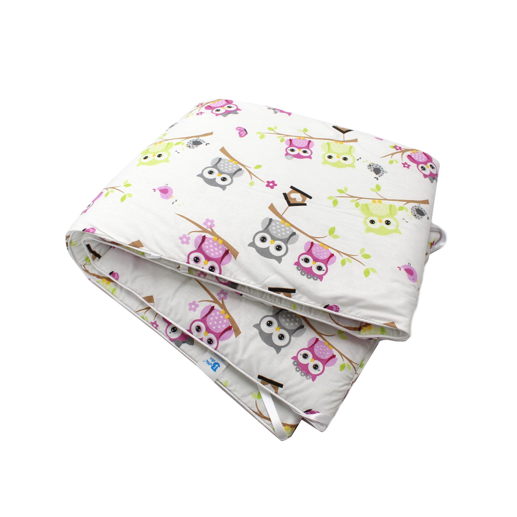 Set Protectie Patut,Bumbac, Set 2 buc x Aparatori laterale, Bufnita ...