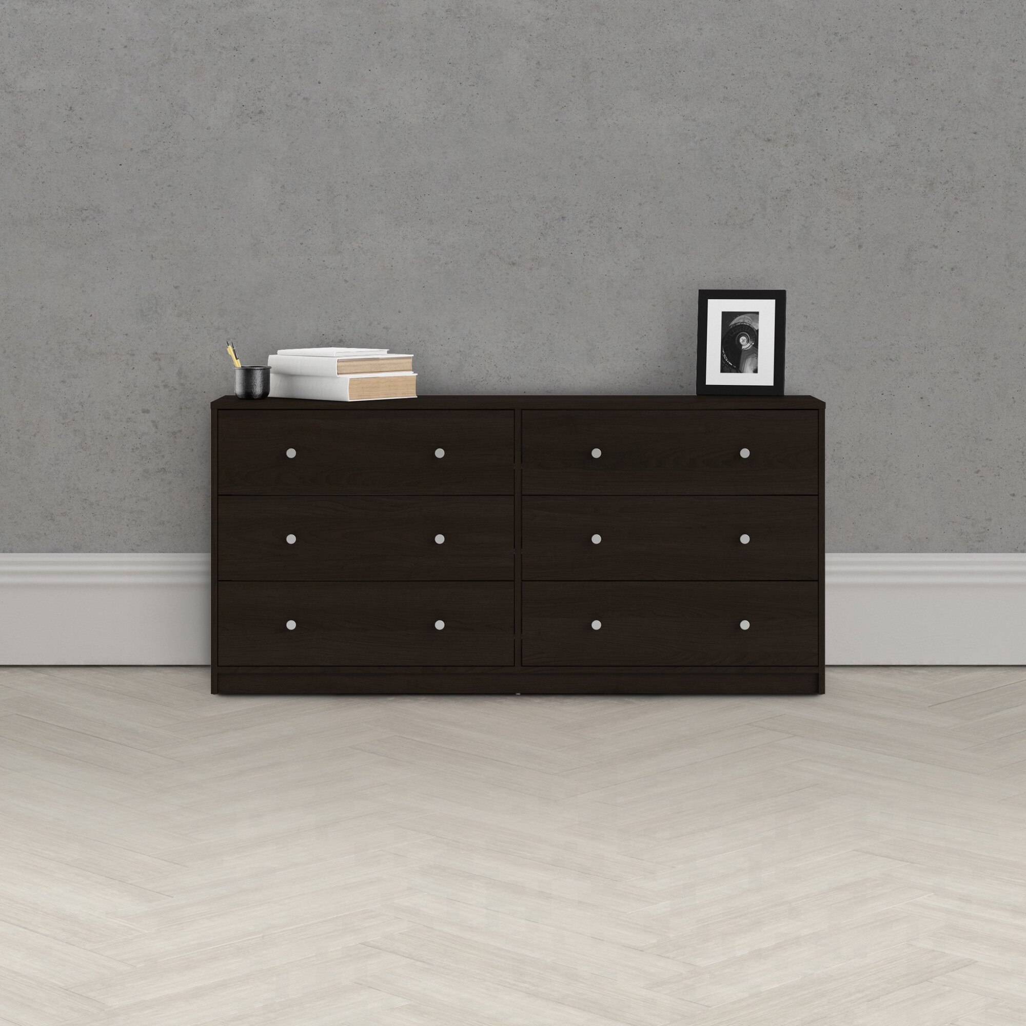 Comoda May, Tvilum, 2x3 sertare, 143x68x31 cm, Maro - eMAG.ro