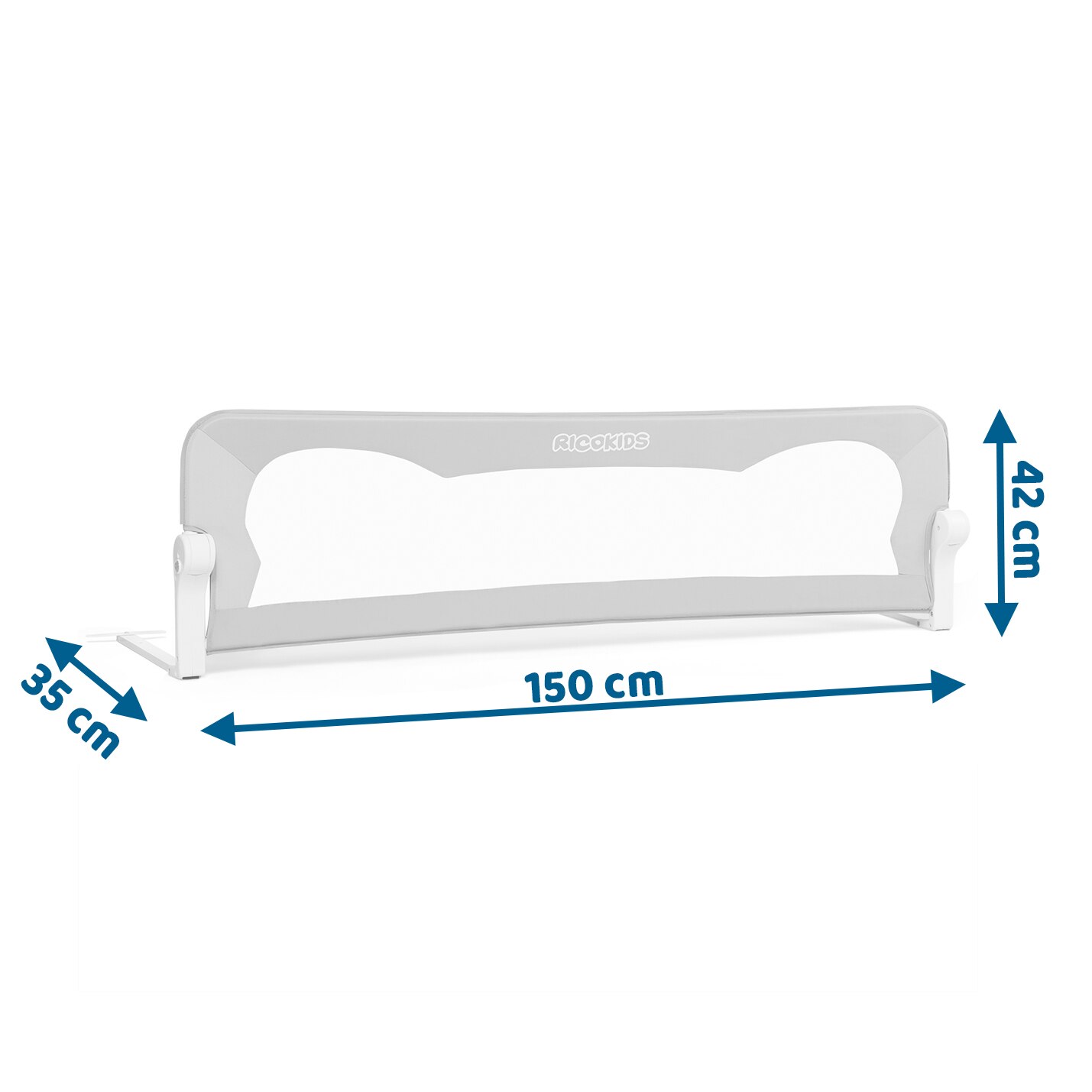 Protectie pat copii, 150 x 35 x 42 cm, bej - eMAG.ro
