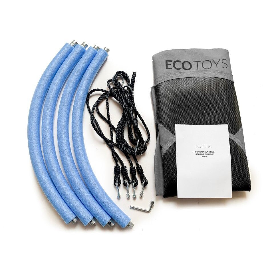 Leagan cuib pentru copii, 100 cm, gri - eMAG.ro