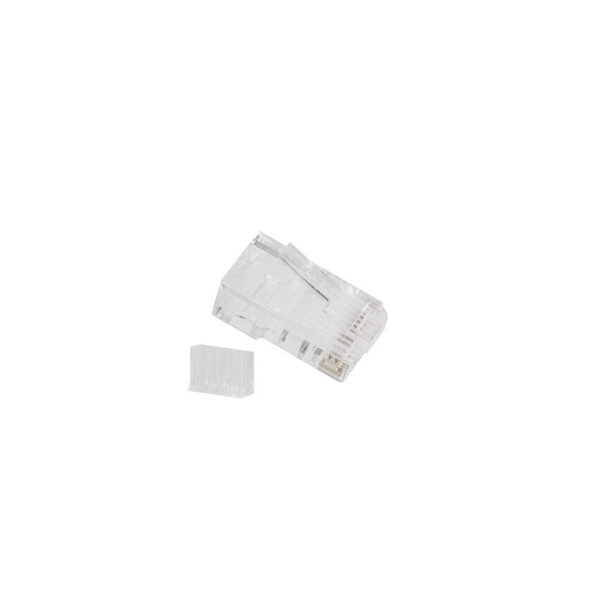 Set 100 bucati mufe UTP Cat6 RJ45 + ghidaj cablu, neecranat, pentru ...