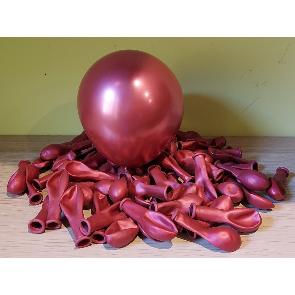 Set 100 Baloane Chrome Latex Roz Cupru, 13 cm / 5 inch, Balloons Shop ...