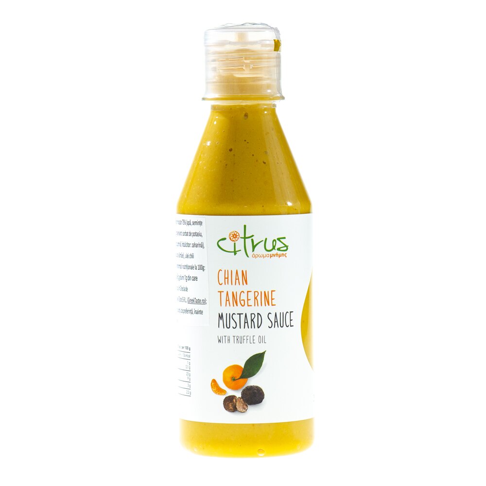 Mustar cu mandarine si ulei de trufe, gust dulceag, vegan, 290 g - eMAG.ro