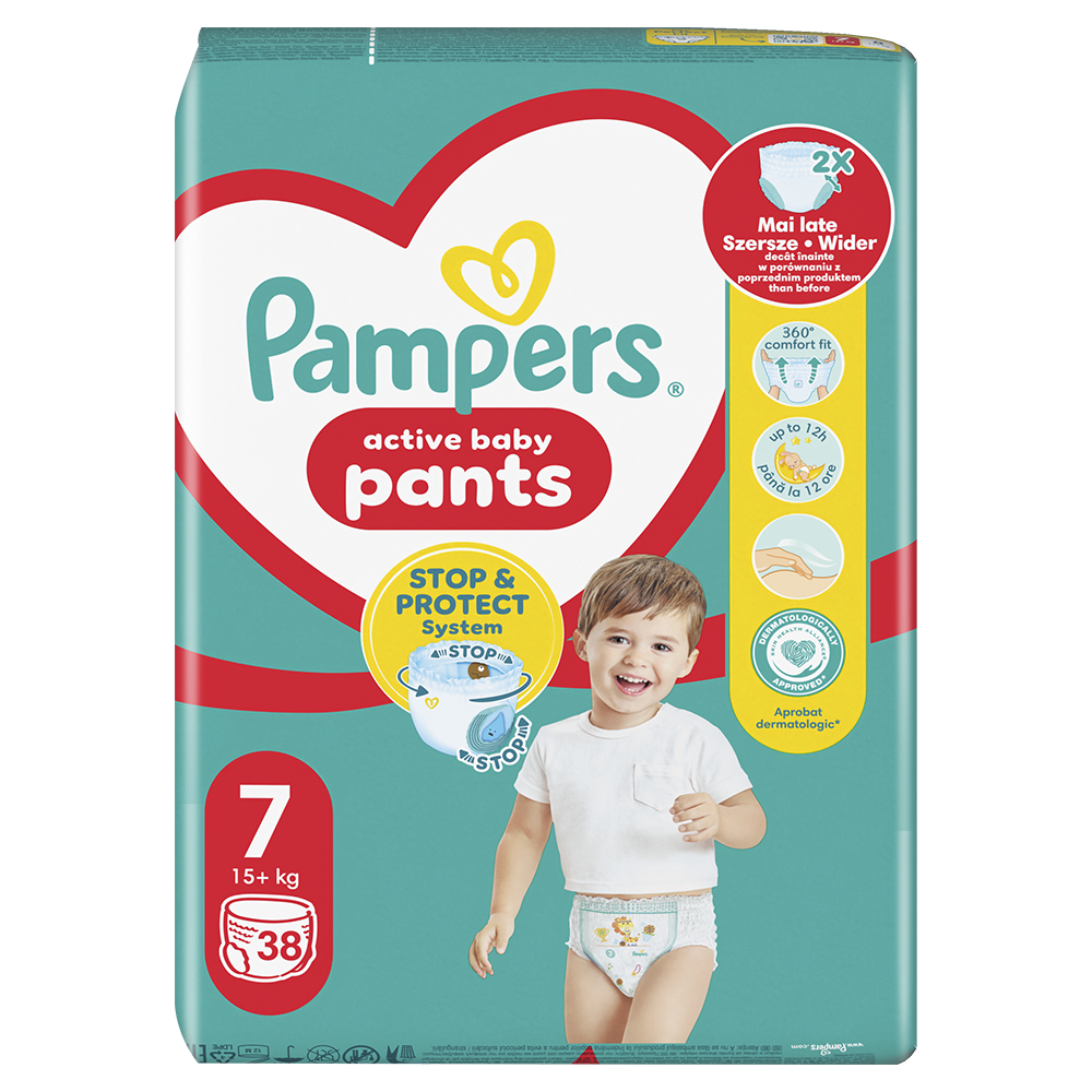 Scutece-Chilotel Pampers Active Baby Pants Jumbo Pack Marimea 7, 17+ kg ...