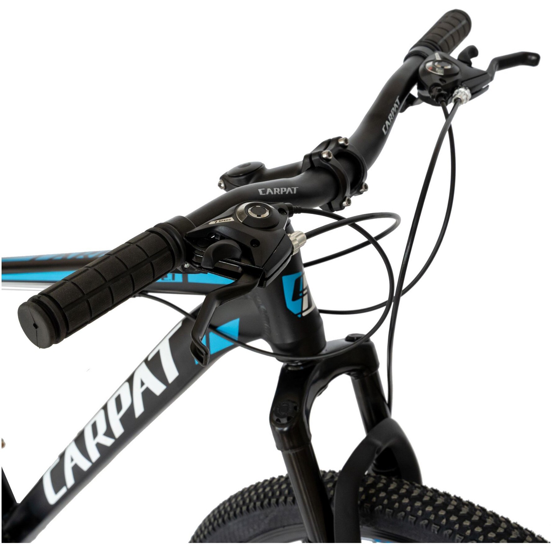 Bicicleta MTB 27.5" Carpat C2758C, Negru/Albastru/Alb - eMAG.ro