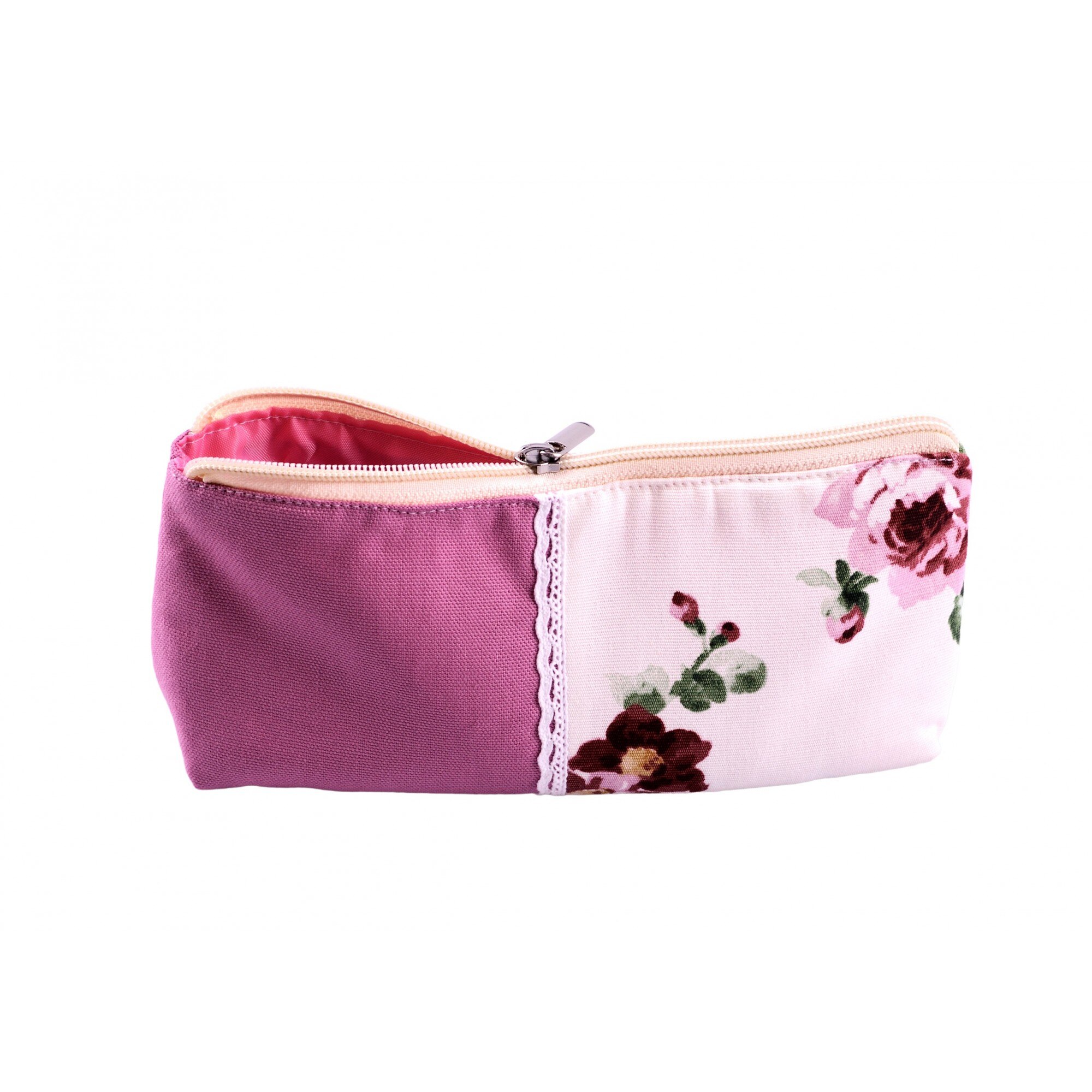 Portfard handmade, Atelier Diversis, dreptunghiular duo roz flori - eMAG.ro