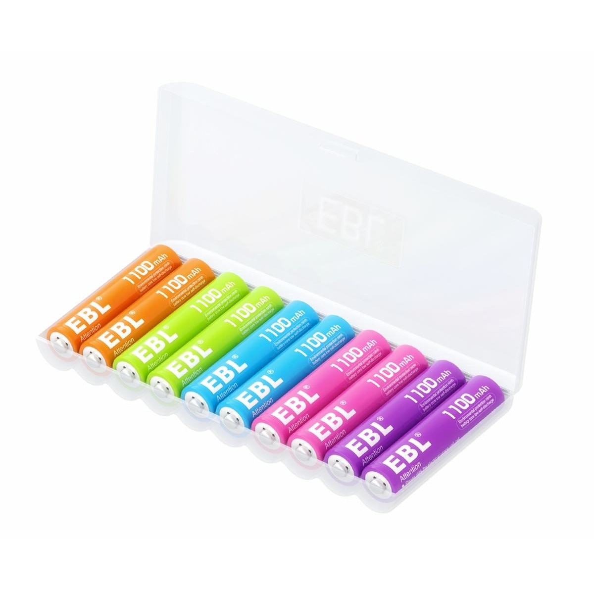 Set 10 acumulatori AAA 1100 mAh Ni-Mh 1,2V ready to use - EBL - eMAG.ro