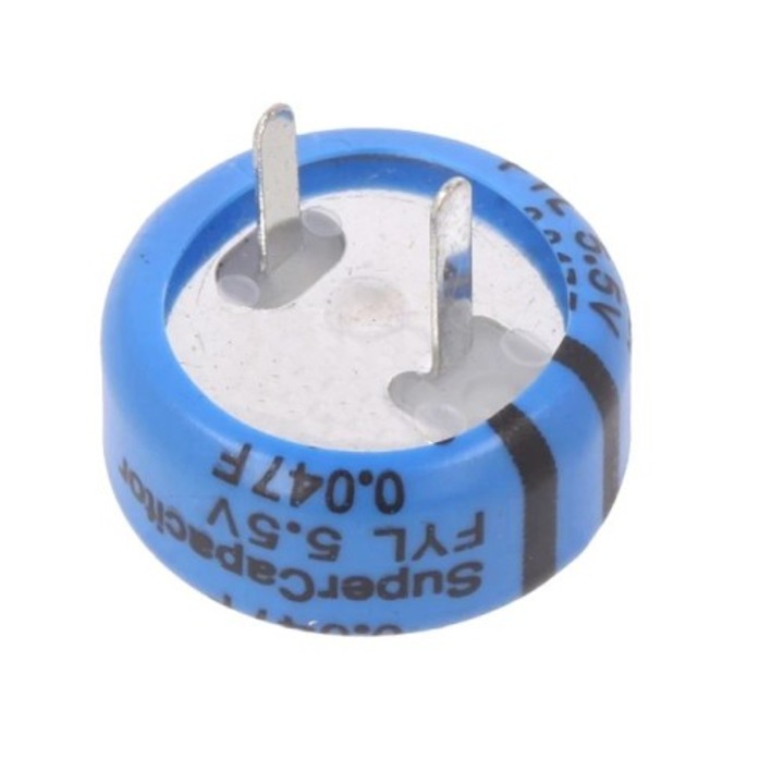 Supercondensator, 0.047F, 5.5V DC, KEMET, FYL0H473ZF, T130329 - eMAG.ro