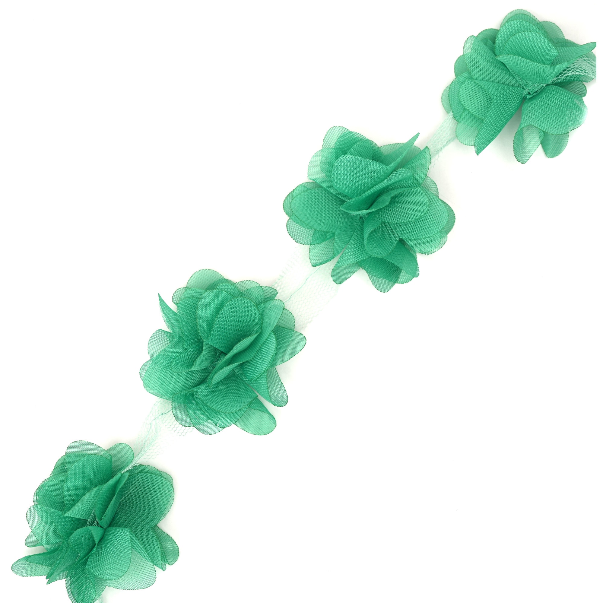 Set Flori 3D organza metraj, Flamadar, Poliester, 10 bucati - eMAG.ro