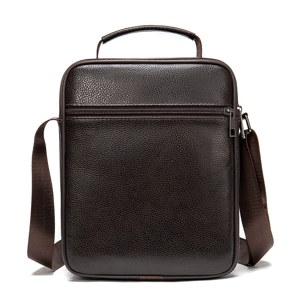 Geanta barbati, PFY Alin GT954, piele naturala, model maro inchis - eMAG.ro