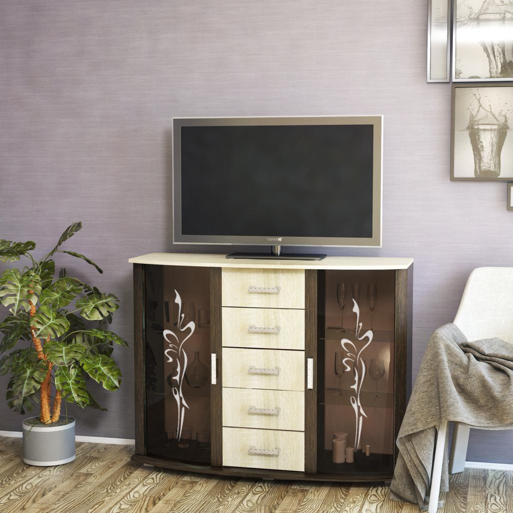 Comoda M15 dormitor si hol, Ideal Mobila, culoare wenge + mesteacan ...