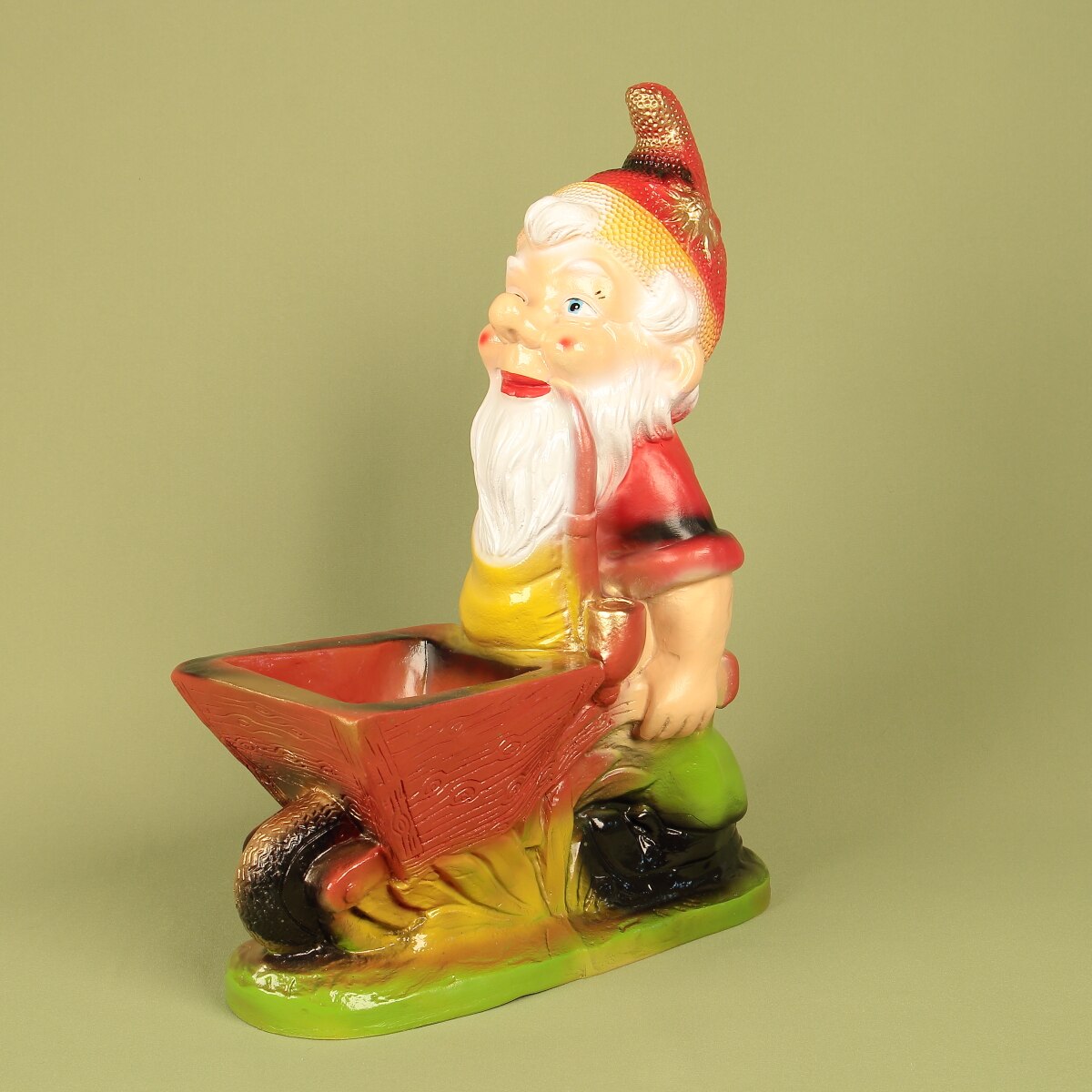 Pitic de gradina cu roaba, ornament pentru gradina/foisor/balcon, 42 cm ...