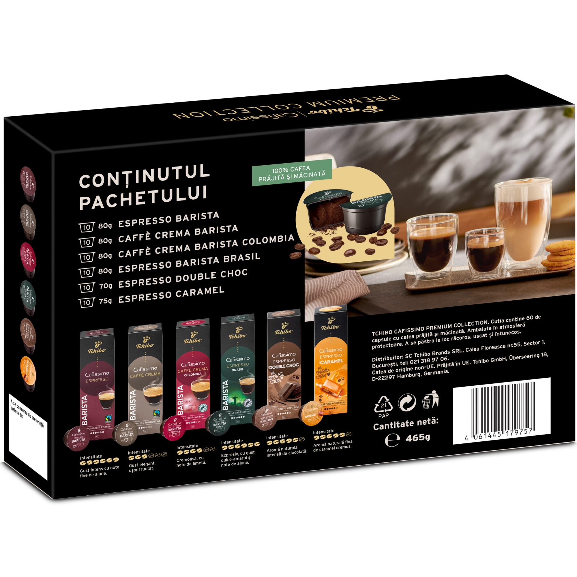 Pachet capsule cafea Tchibo Cafissimo Premium Collection, 6 Sortimente ...