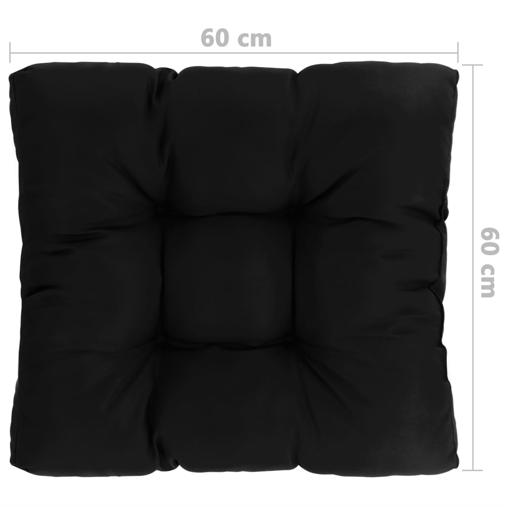 Perna de scaun de gradina, negru, 60x60x10 cm, material textil, design ...