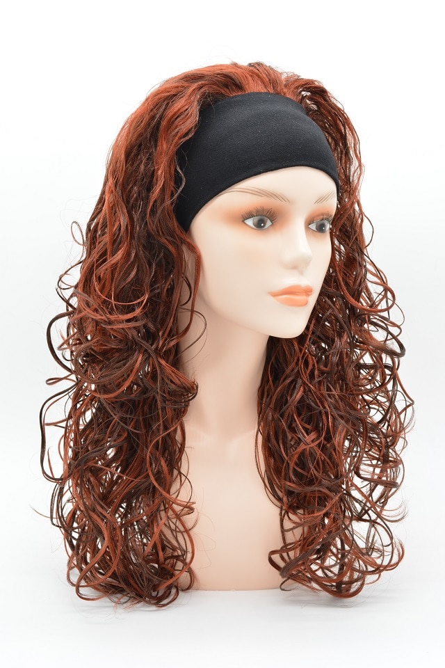 Peruca cu bentita, Valentina, Socap, Roscat / Castaniu - eMAG.ro