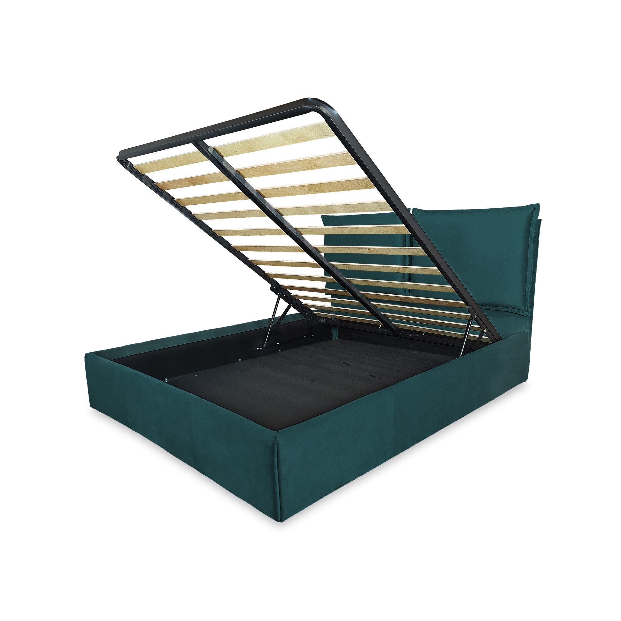 Pat Tapitat Rabatabil cu Lada Depozitare, 160x200 cm, Giulia, Dolce ...