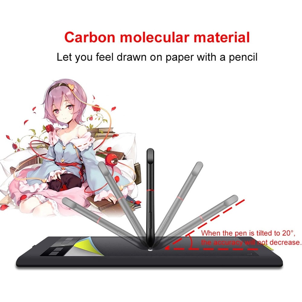 Графичен таблет Acepen AP1060, 10x6.25" съвместим с Windows, MacOS и ...