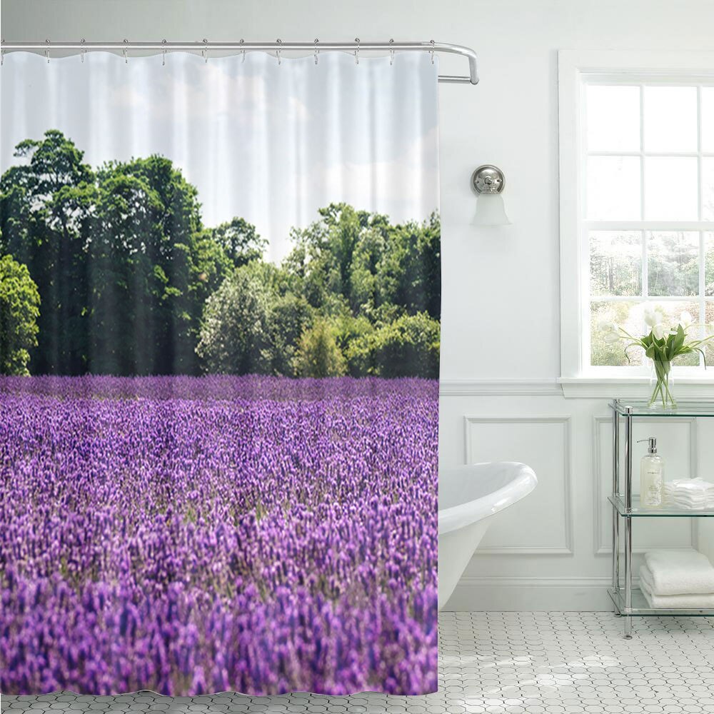 Perdea Dus Cada pentru Baie Art Factory, Lavanda langa padure, 150 x ...