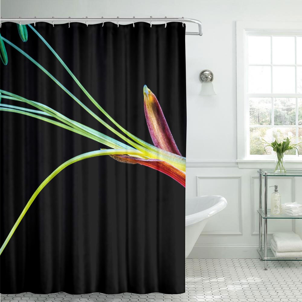 Perdea Dus Cada pentru Baie Art Factory, Floare curcubeu, 150 x 200 cm ...