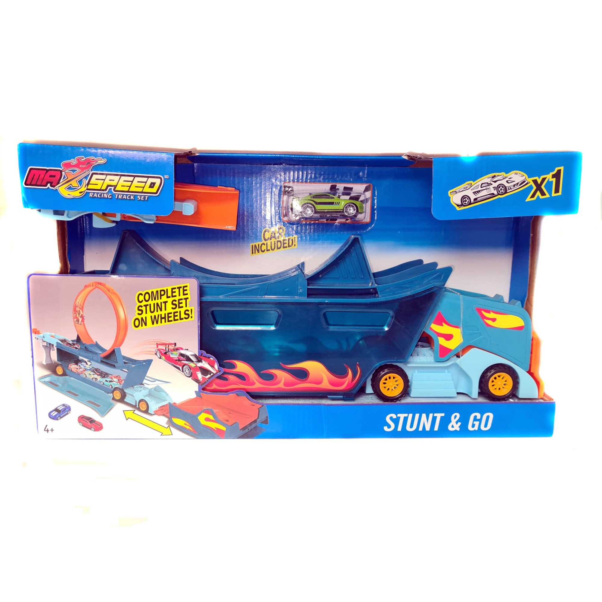 Set tir cu rampa de lansare si masinuta - eMAG.ro