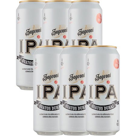Soproni Óvatos Duhaj IPA 4,8%, dobozos sör, 6 x 0,5 l - eMAG.hu