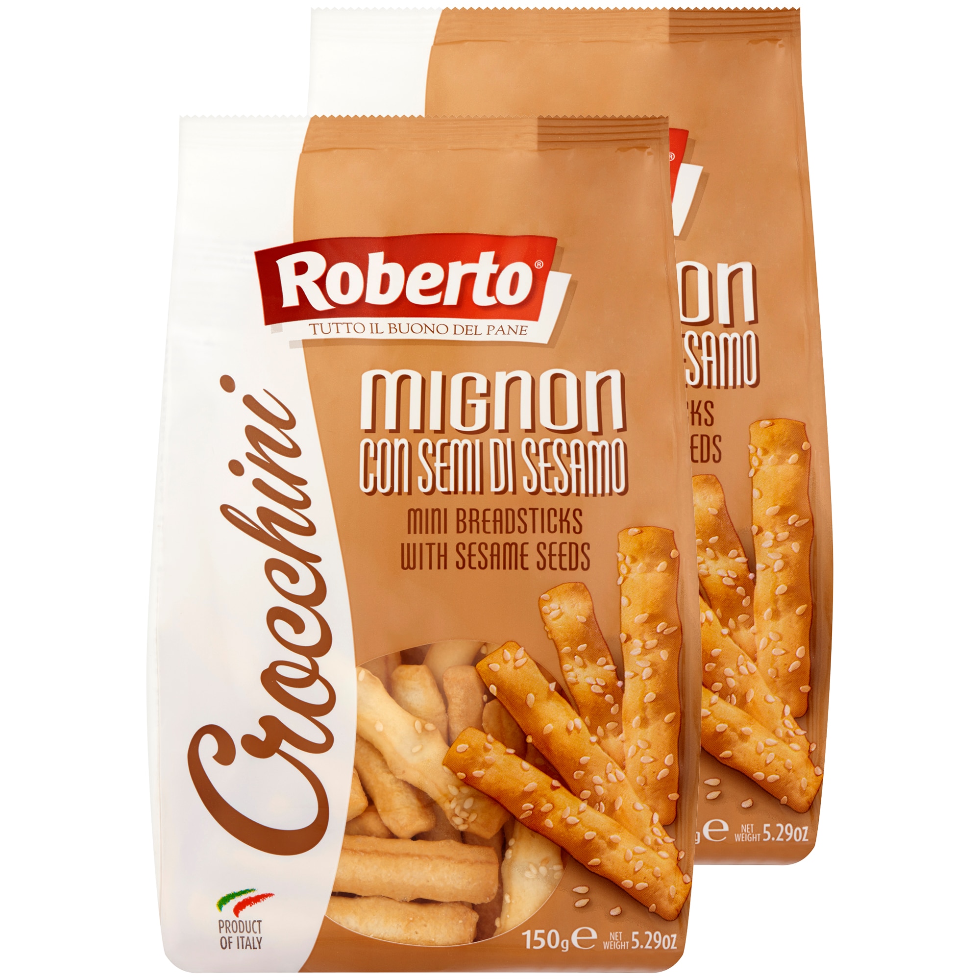 Roberto Crocchini mini kenyérrúd szezámos, 2 x 150 g - eMAG.hu