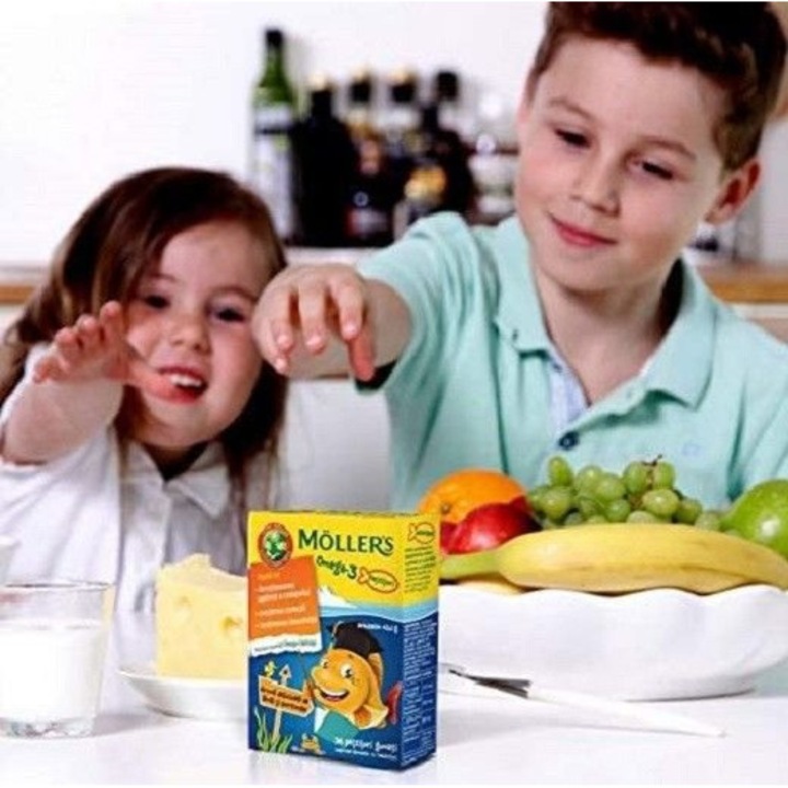 Junior Omega-3 45 capsule masticabile pentru copii Aroma de fructe ...