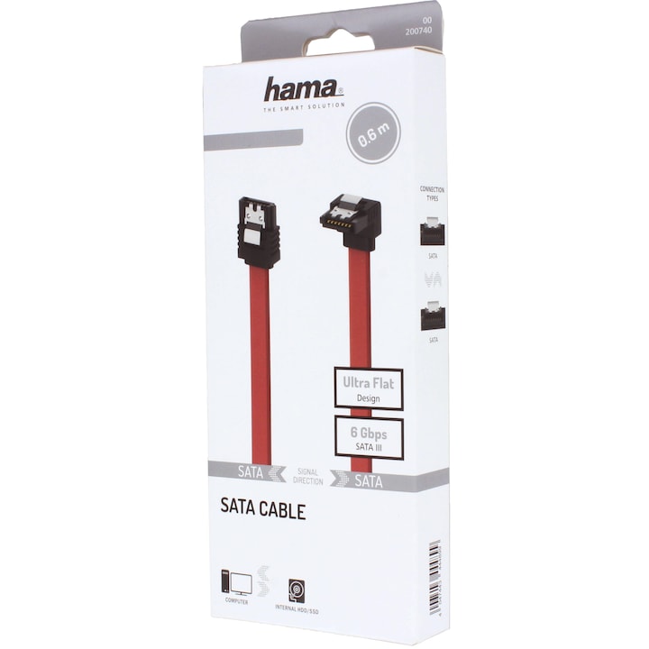 Cablu Hama Sata III, 6 Gbit/s, 0.60m - eMAG.ro
