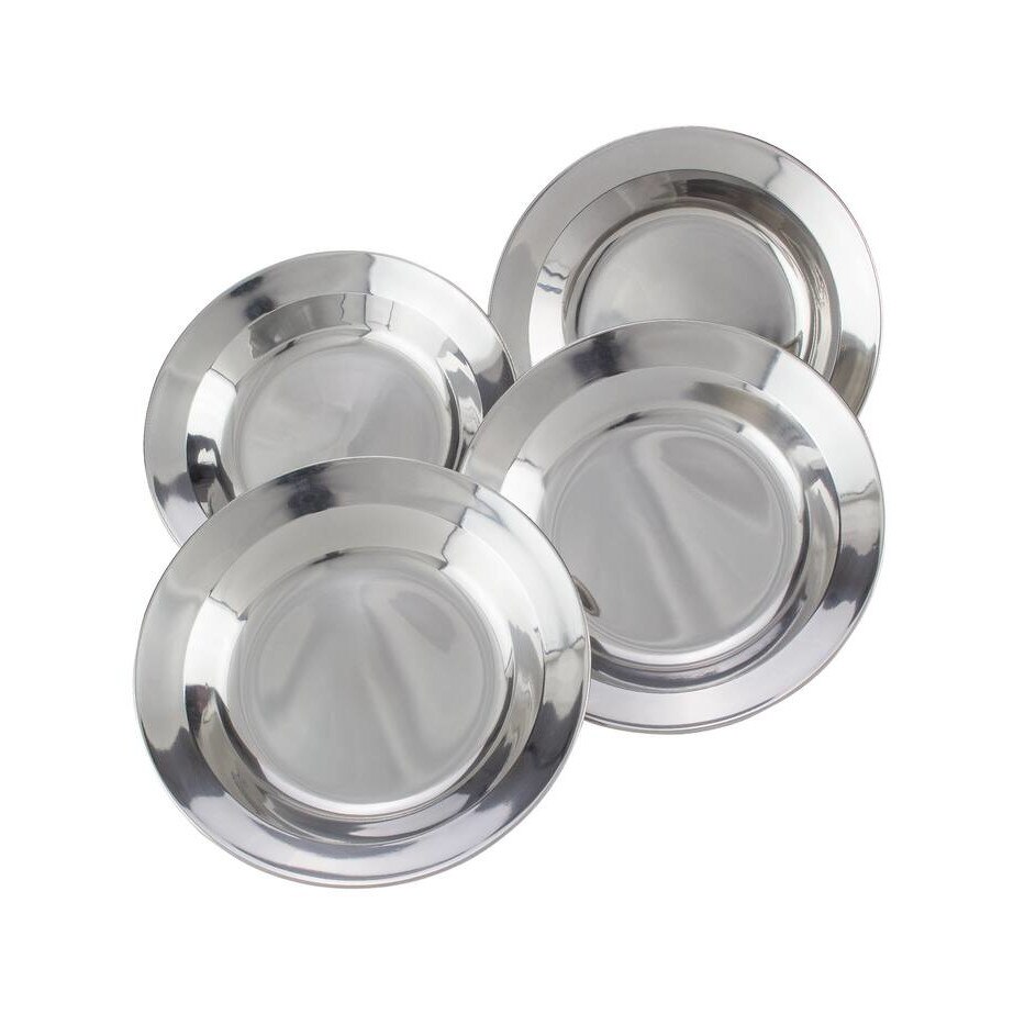 Set vesela camping Black Snake, BW, Inox, 4 Persoane, Argintiu - eMAG.ro