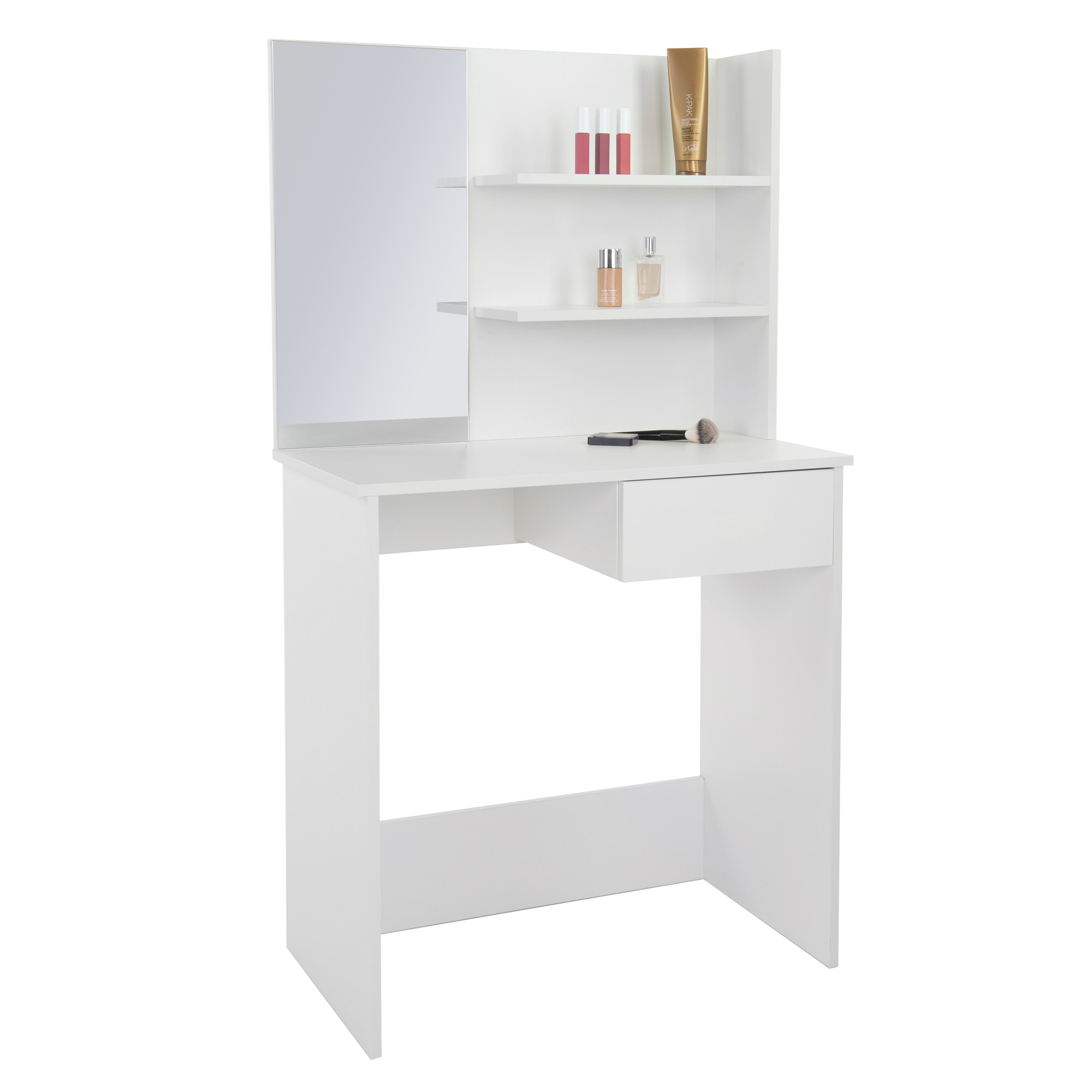 Masuta alba de toaleta din MDF 14 mm, ECD Germany, 75 x 40 x 135 cm ...