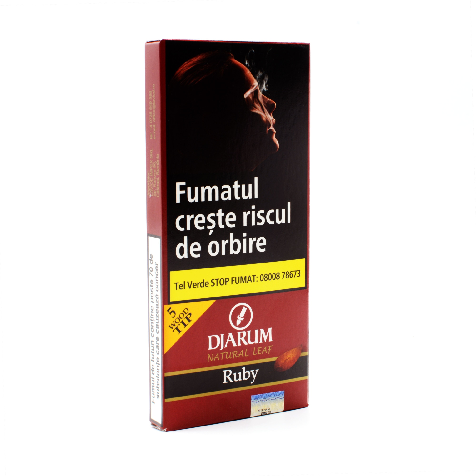 Tigari de foi, Djarum Wood Tips, Ruby (Cherry), 5 buc - eMAG.ro