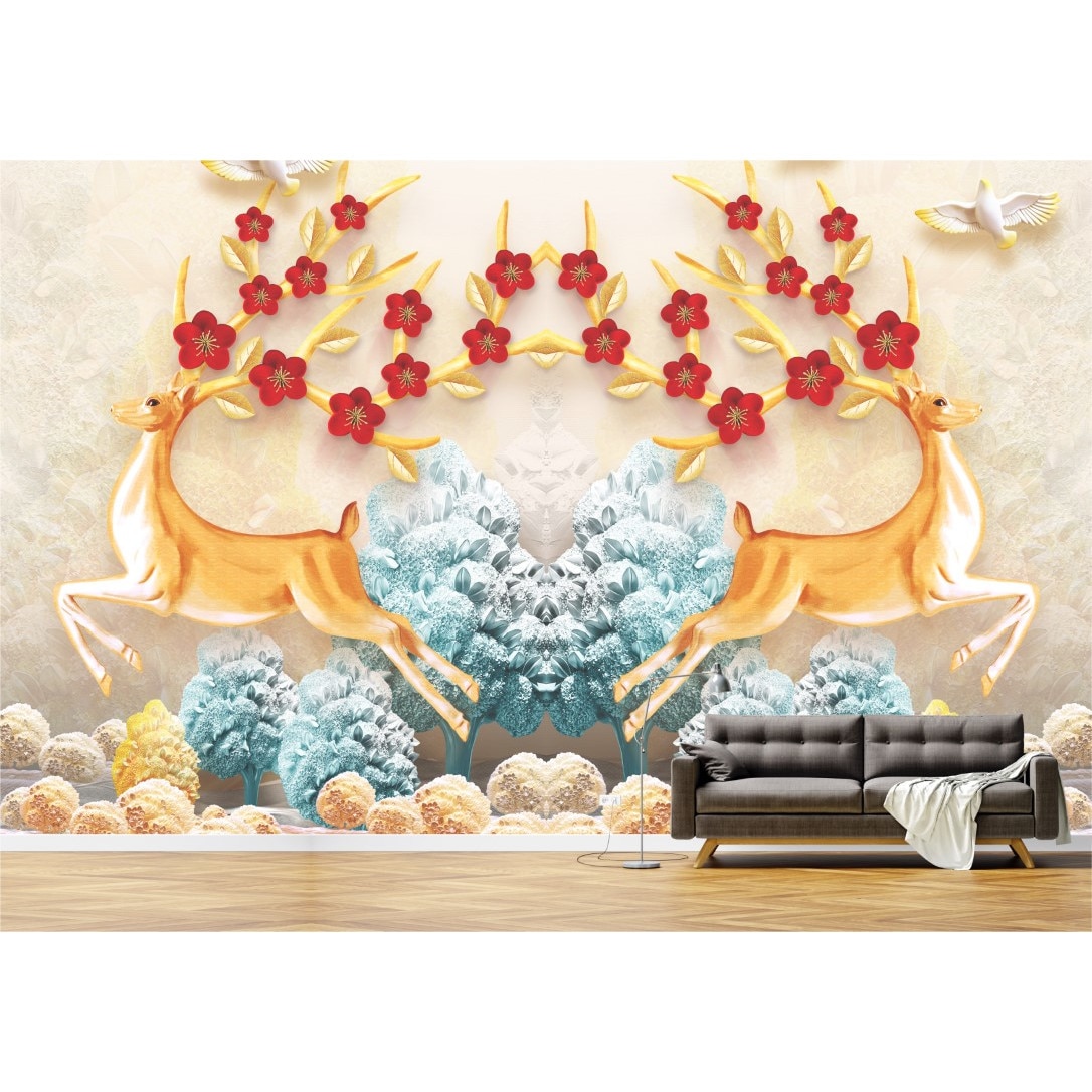 PVC öntapadós tapéta, Szarvas absztrakt természetben, 200x300 cm - eMAG.hu