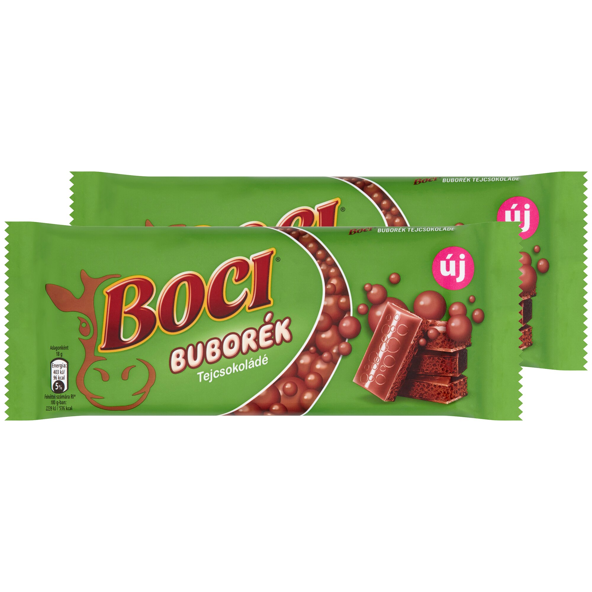 Boci Buborék tejcsokoládé levegőbuborékokkal, 2 x 90 g - eMAG.hu