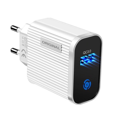 Incarcator USB la priza Euro, cu indicator Led, Quick Charge 3.0, 100 ...