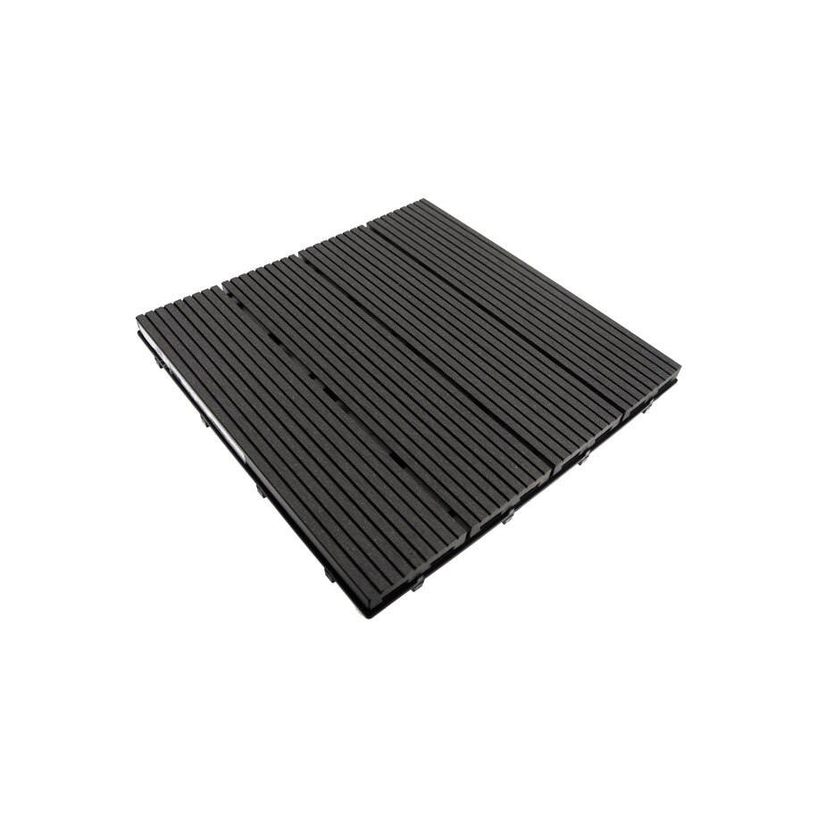 Placa decking pentru gradina/terasa WPC, 1 buc, Negru, 30x30 cm - eMAG.ro