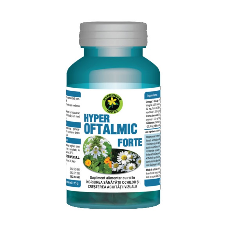 Hyper Oftalmic Forte 60 capsule Hypericum - eMAG.ro