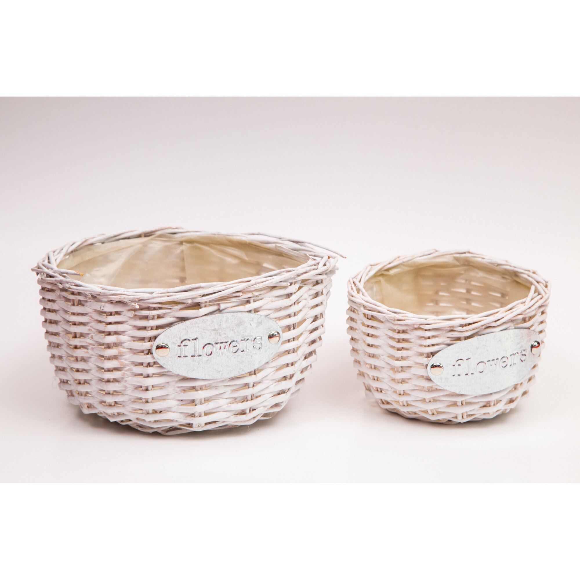 Set 2 cosuri ratan alb - eMAG.ro