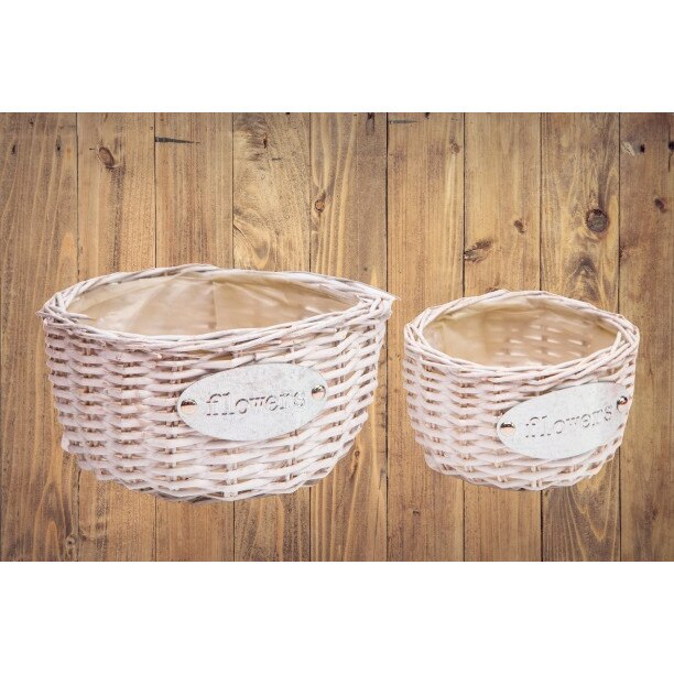 Set 2 cosuri ratan alb - eMAG.ro