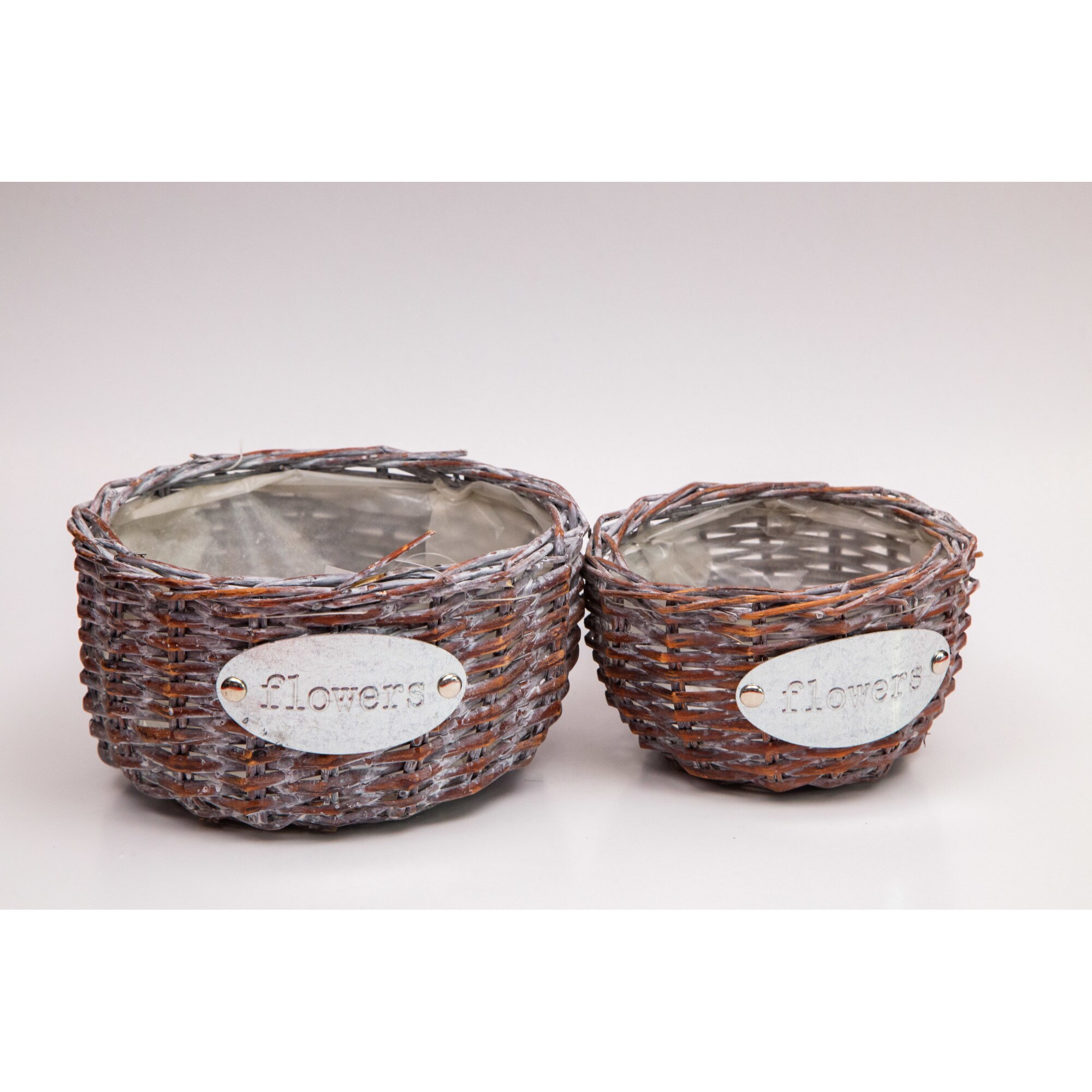 Set 2 cosuri ratan gri - eMAG.ro