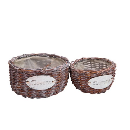 Set 2 cosuri ratan gri - eMAG.ro