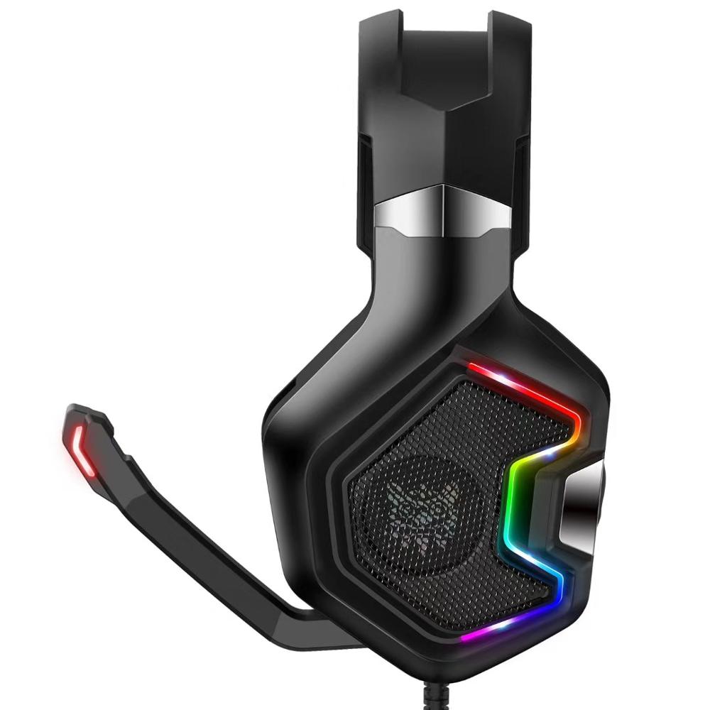 Oni Kuma K10 Duo gaming headset és tartó, RGB világítás, Surround Sound ...