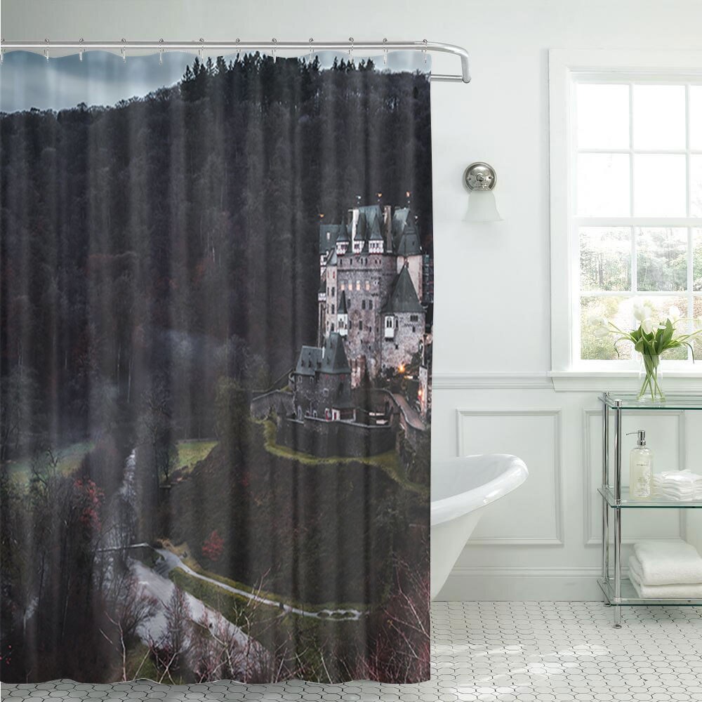 Perdea Dus Cada pentru Baie Art Factory, Castelul din padure, 150 x 200 ...