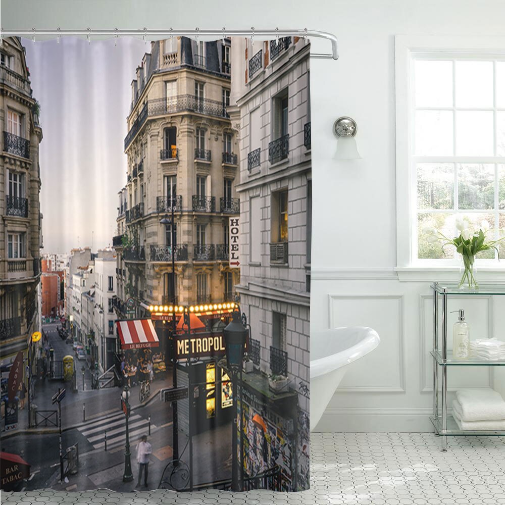 Perdea Dus Cada pentru Baie Art Factory, Strada unui oras pe timp de ...