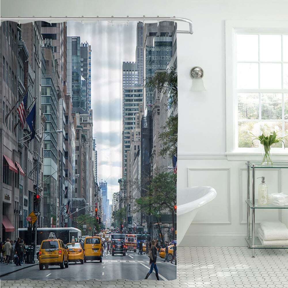 Perdea Dus Cada pentru Baie Art Factory, Plimbare pe strazile New York ...