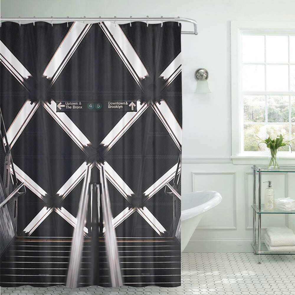 Perdea Dus Cada pentru Baie Art Factory, Compozitie urbana, 150 x 200 ...